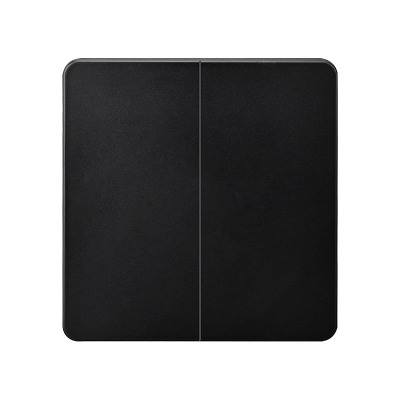 Plastic Switch ABK-2 Gang 1 Way-BLACK