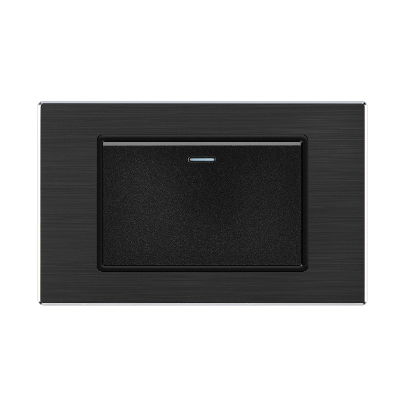 Aluminum Switch LYXX-1 Gang 1 Way-BLACK
