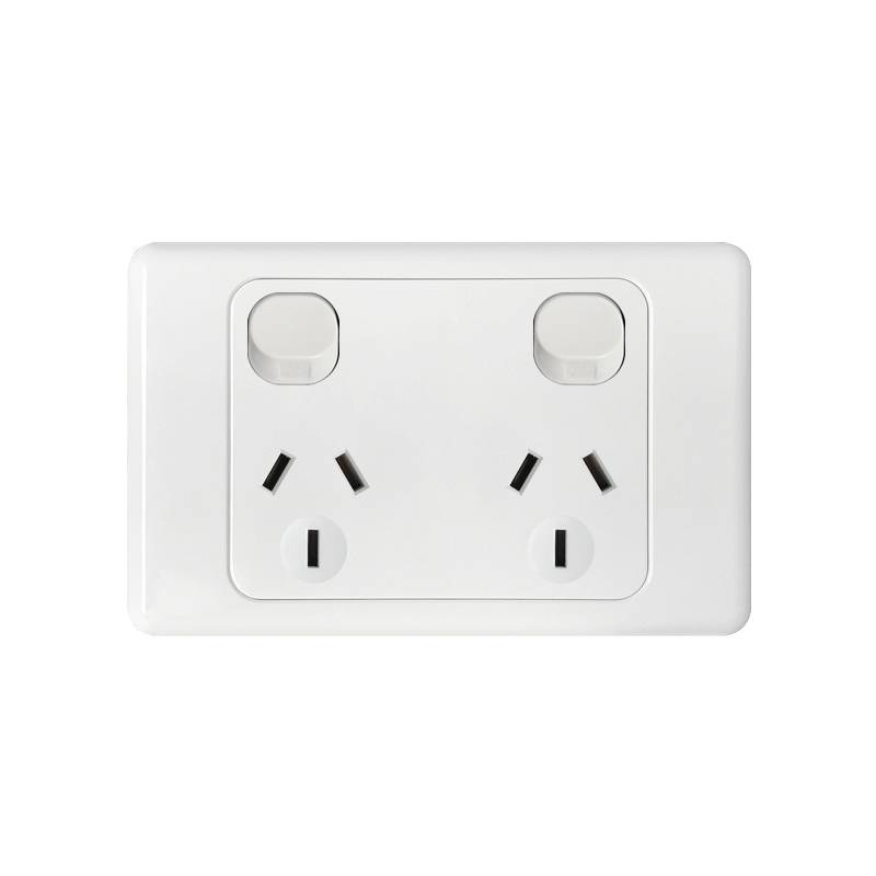 Australia Type-AS Double Socket-White