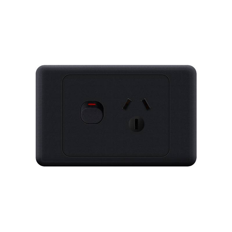 Australia Type-AS Single Socket-Black